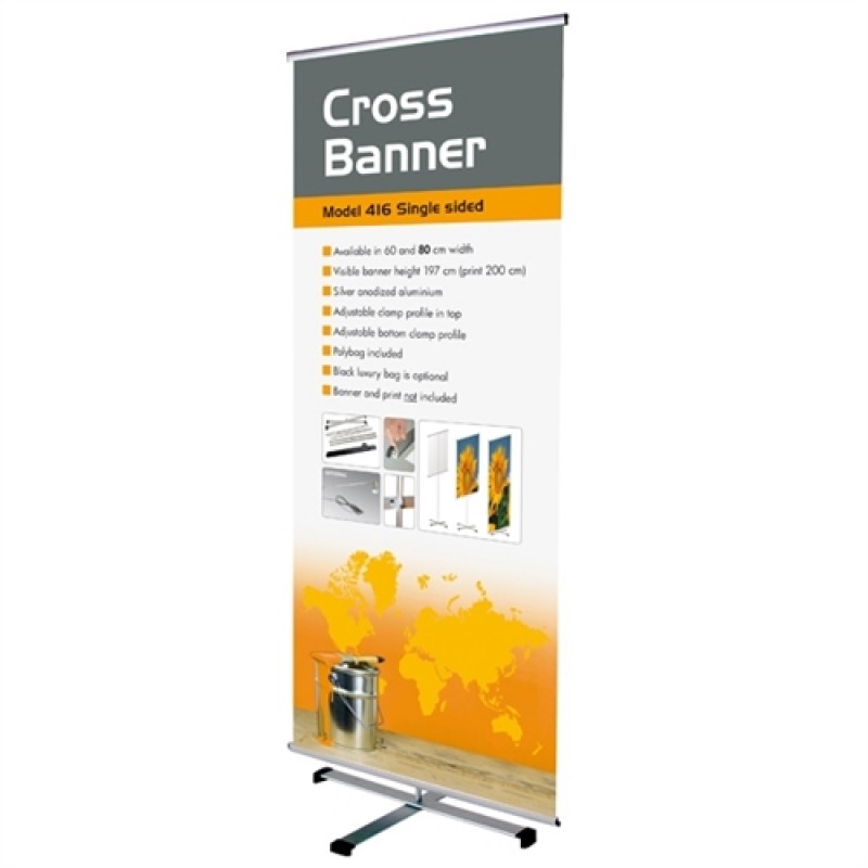 Cross Banner Stand - Enkeltsidet fra kun 299,- ShopSign®.dk