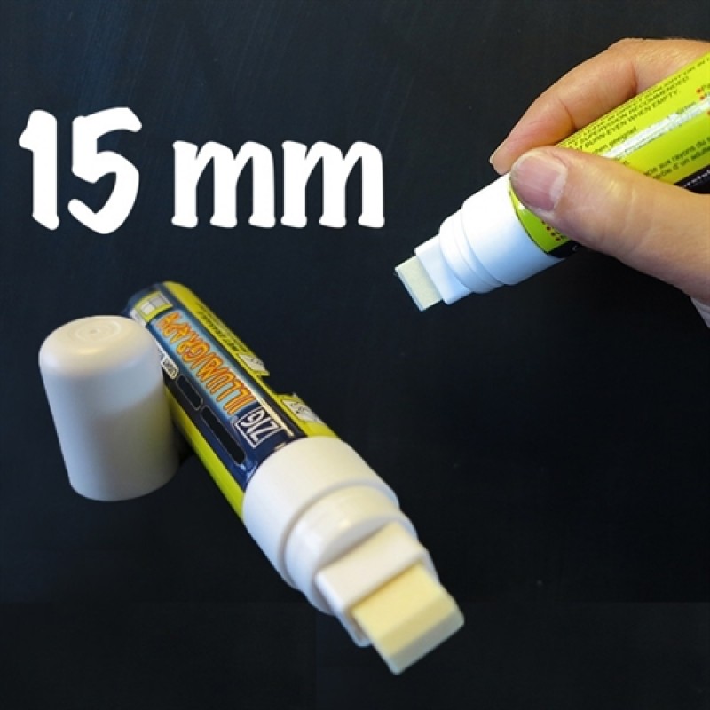 Whiteboard tusch / marker / pen - Hvid 15mm.