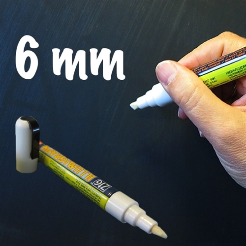 Whiteboard tusch / marker / pen - Hvid 6mm.